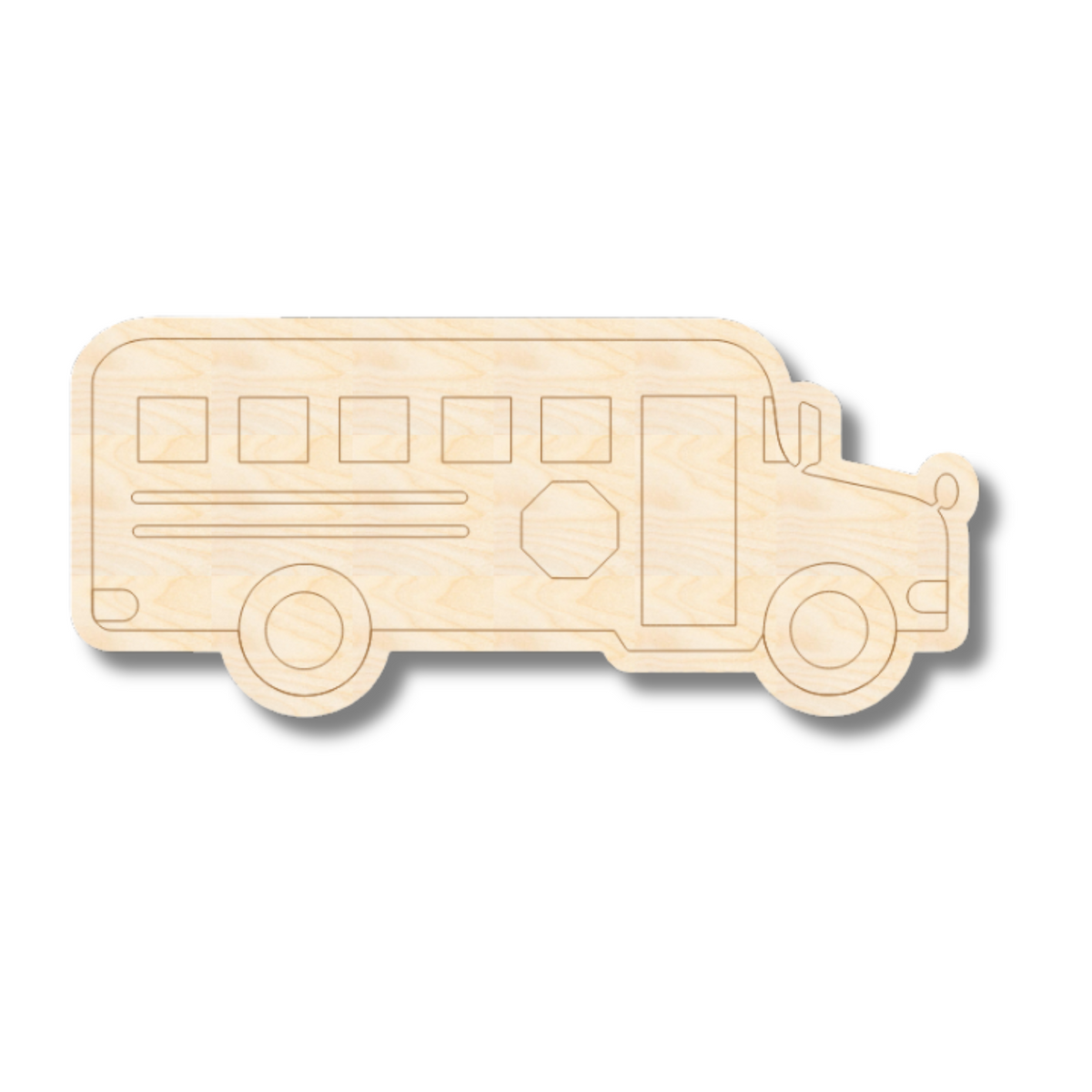 Unfinished Wood Etched School Bus Shape | Paint By Line Crafts | up to ...