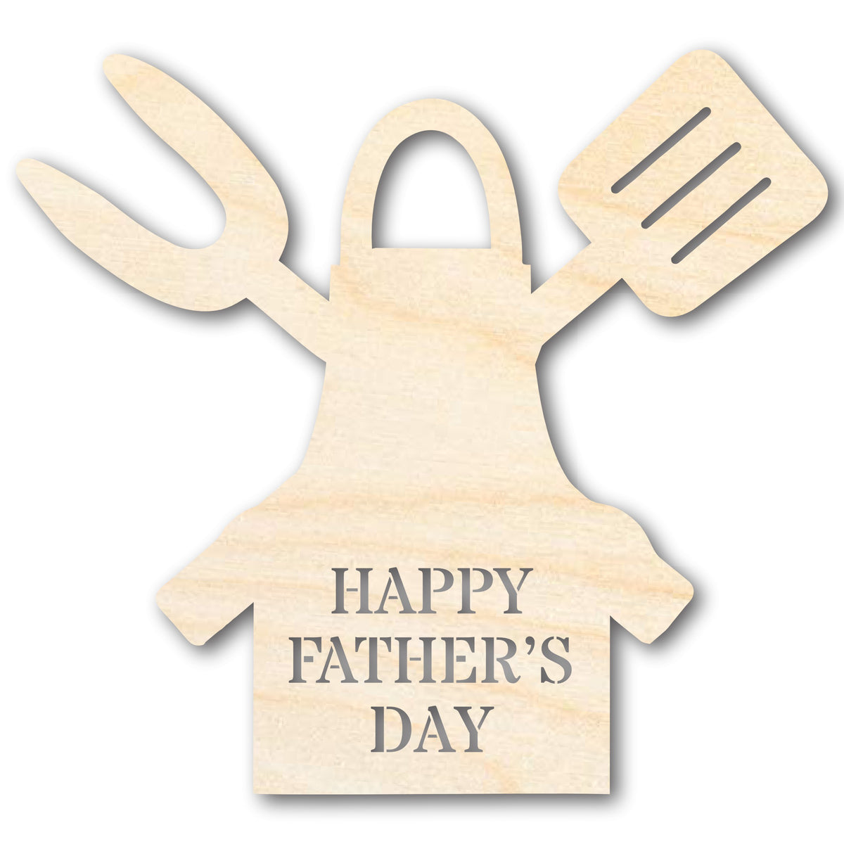 Unfinished Happy Father's Day Grill Apron Shape | DIY Craft Cutout | u ...
