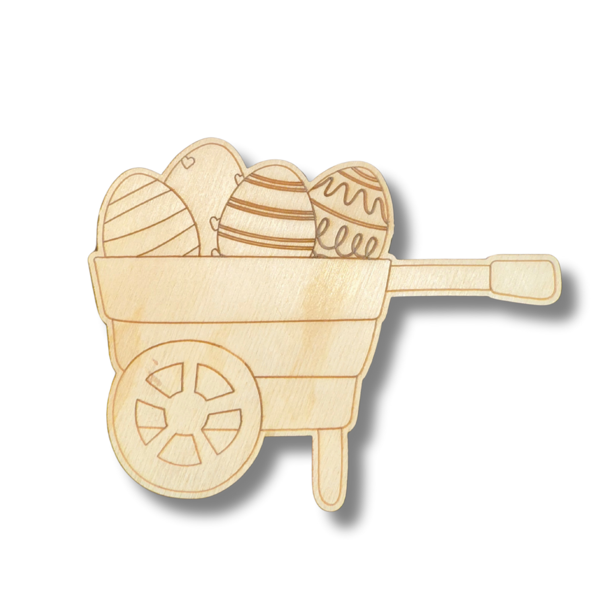 Unfinished Wood Etched Easter Egg Wagon Shape | Paint By Line Crafts ...