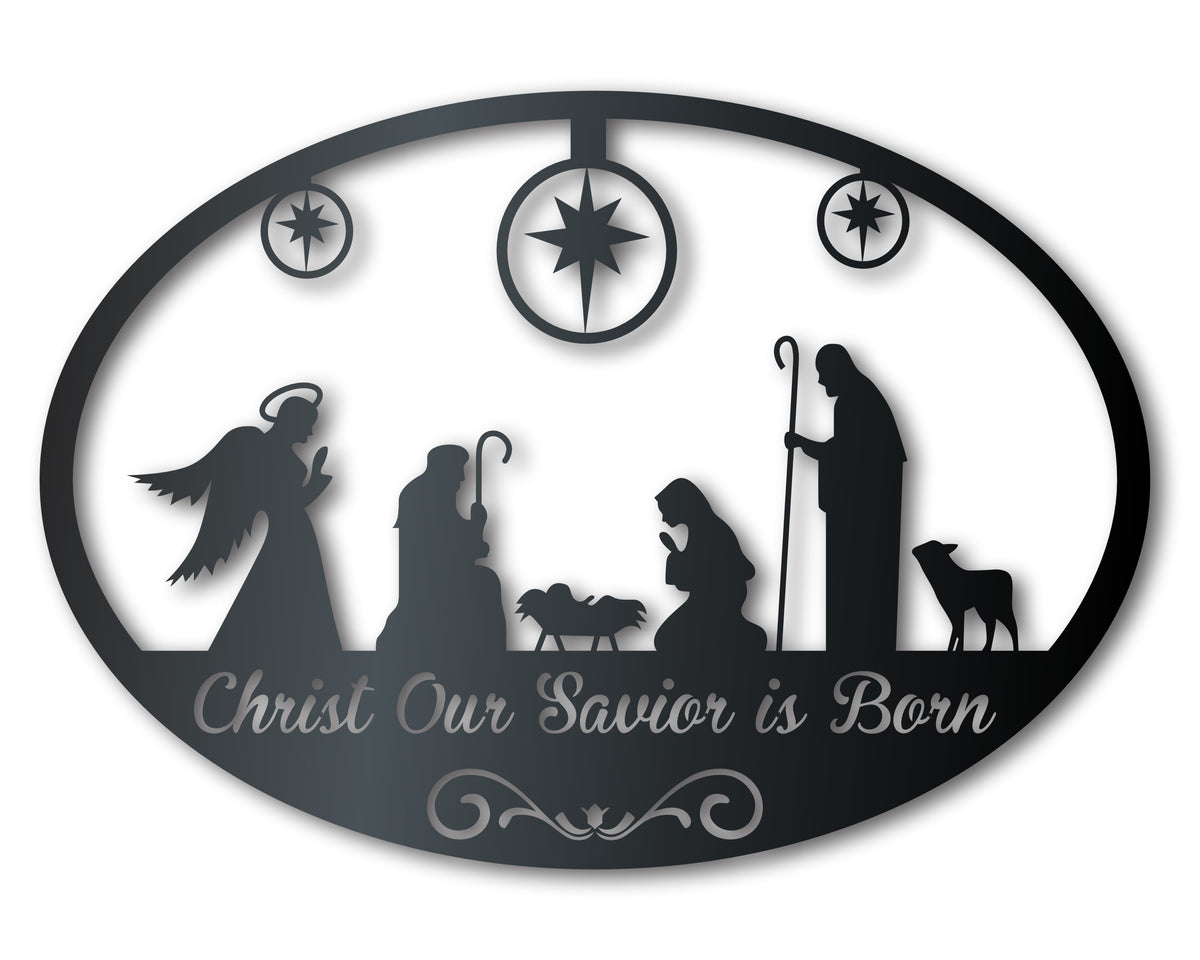 Custom Metal Nativity Scene Wall Art | Christmas | Indoor Outdoor | Up ...