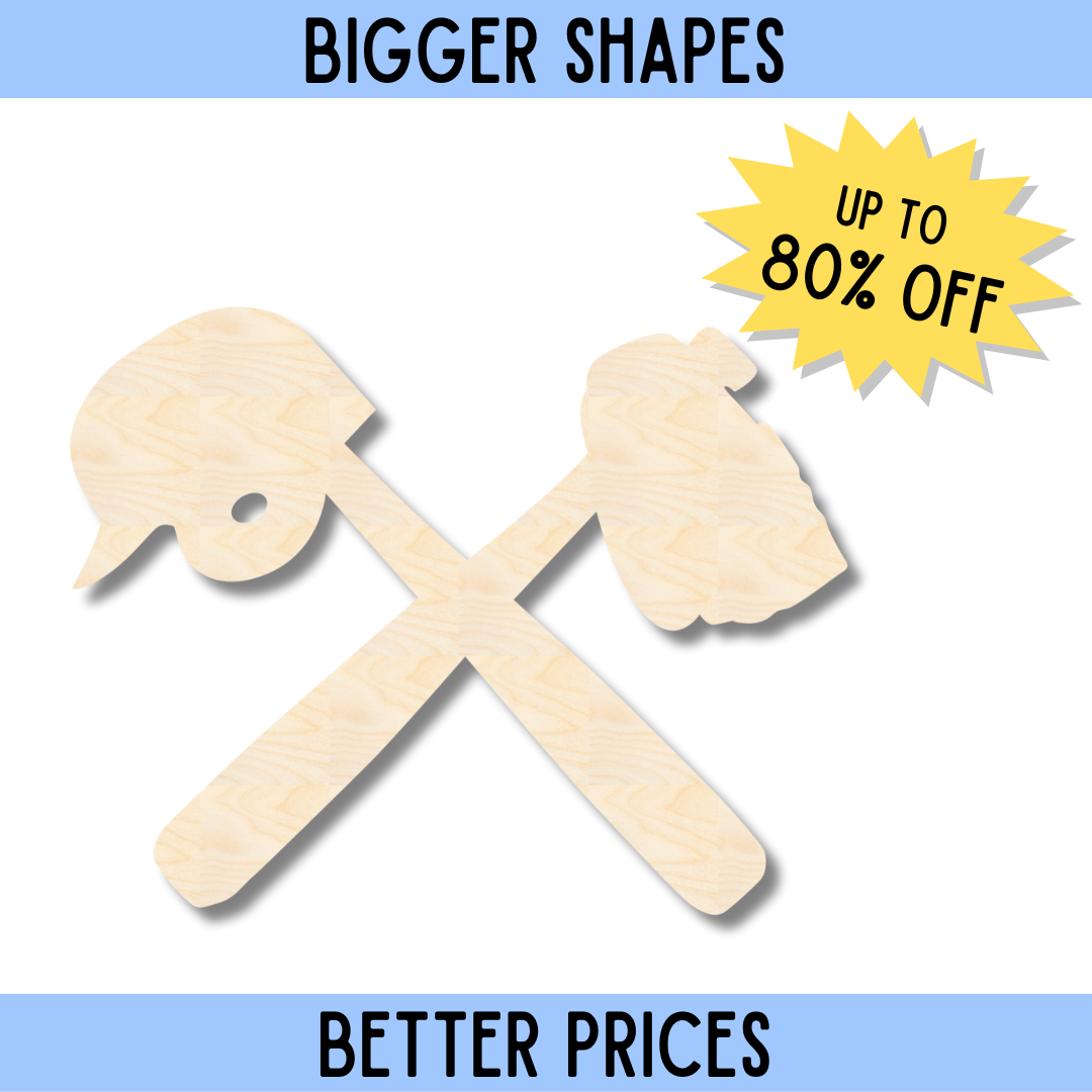 Bigger Better | Unfinished Wood Baseball Shape | DIY Craft Cutout ...
