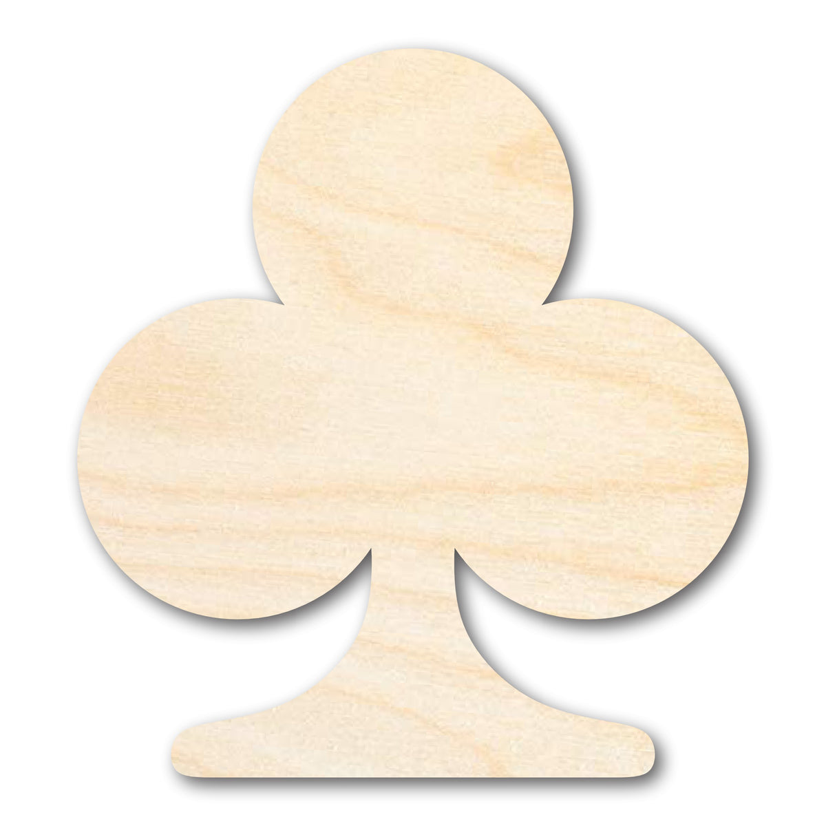 Unfinished Wood Club Shape | DIY Playing Cards Craft Cutout | Up to 36 ...