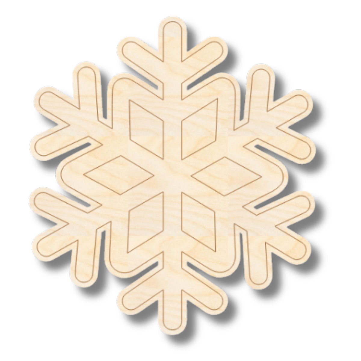 Unfinished Wood Etched Snowflake Shape | Paint By Line Crafts | up to ...