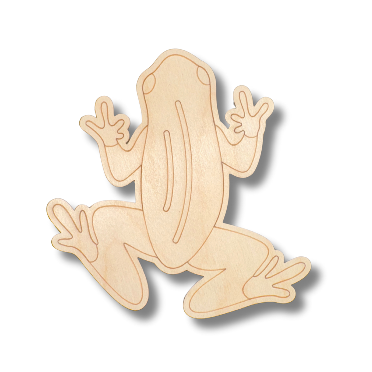 Unfinished Wood Etched Poison Dart Frog Shape | Paint By Line Crafts ...