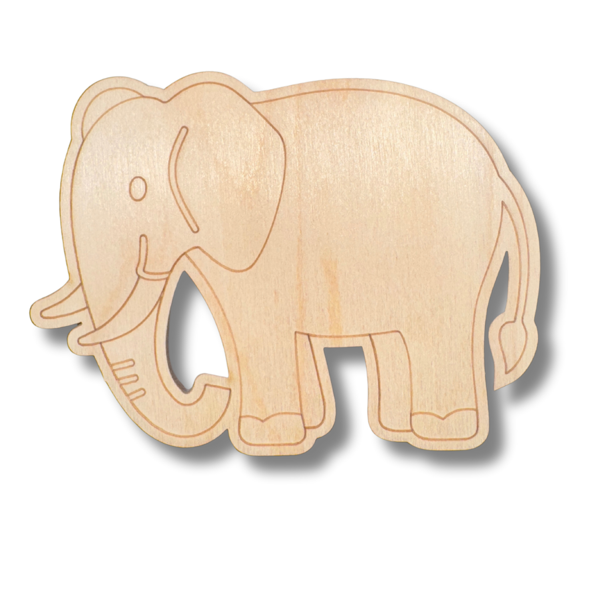 Unfinished Wood Etched Elephant Shape | Paint By Line Crafts | up to 3 ...