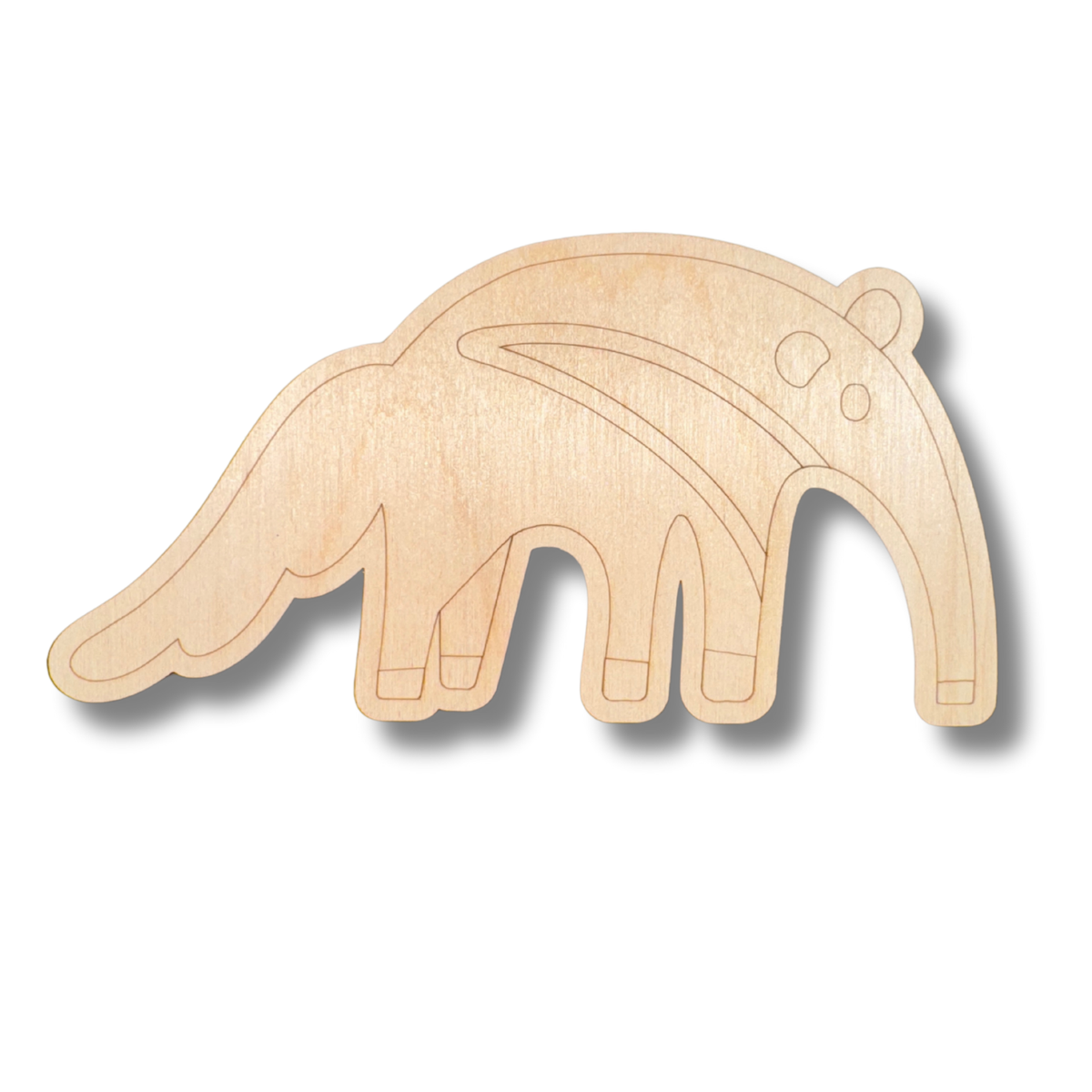 Unfinished Wood Etched Anteater Shape | Paint By Line Crafts | up to 3 ...