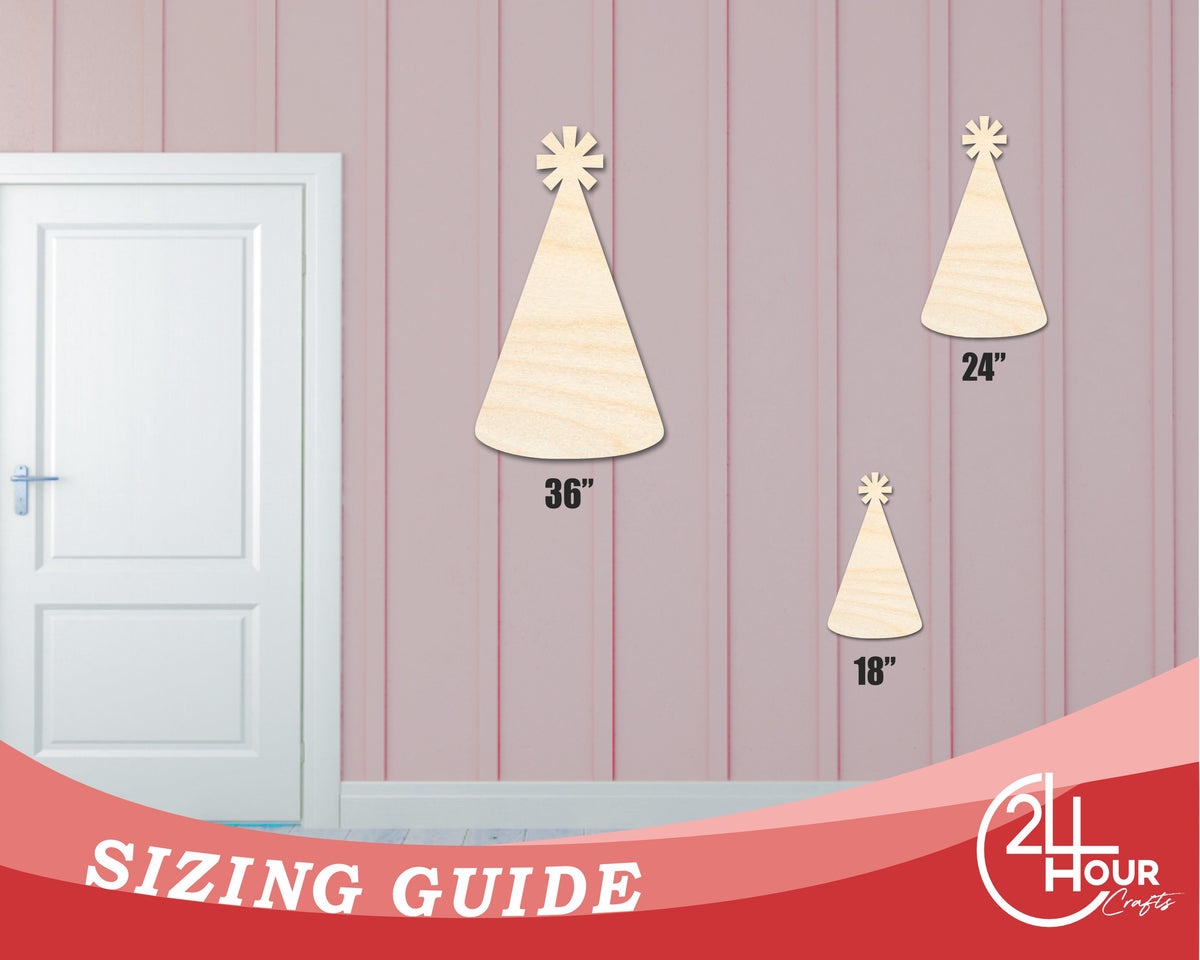 Bigger Better | Unfinished Wood Party Hat Shape | DIY Craft Cutout – 24 ...