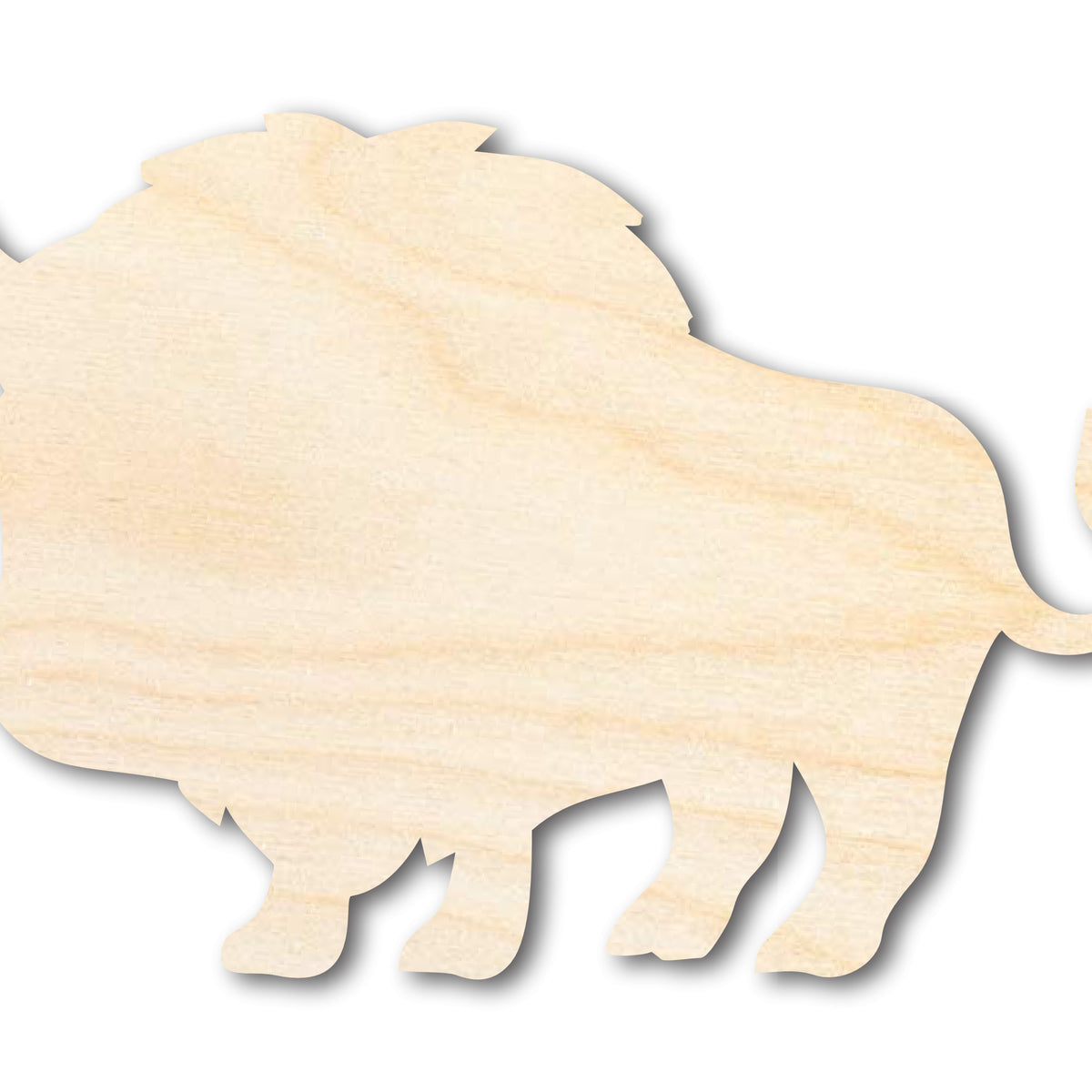 Unfinished Wood Cute Buffalo Shape | Craft Cutout | up to 46" DIY – 24 ...