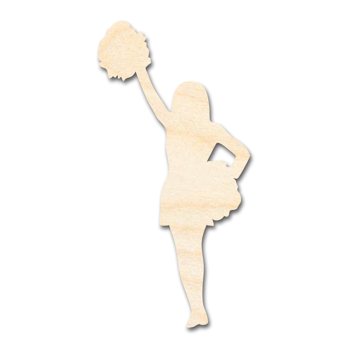 Unfinished Wood Cheerleader Silhouette | DIY Cheer Craft Cutout | up t ...