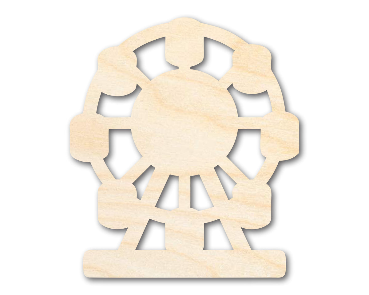 Unfinished Wood Ferris Wheel Shape | Amusement Park Ride Silhouette ...