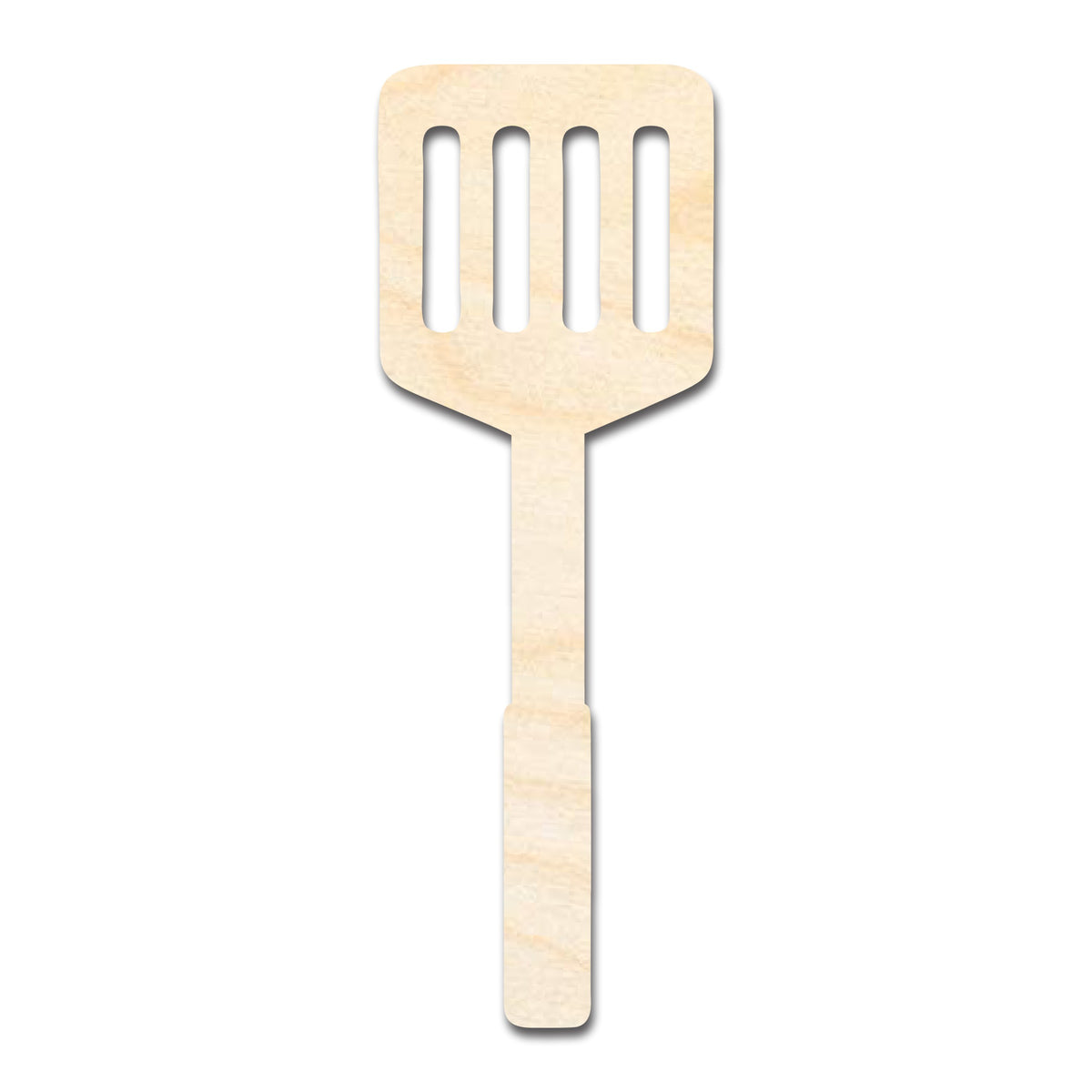 Unfinished Wood BBQ Slotted Turner Shape | Craft Cutout | up to 46" DI ...