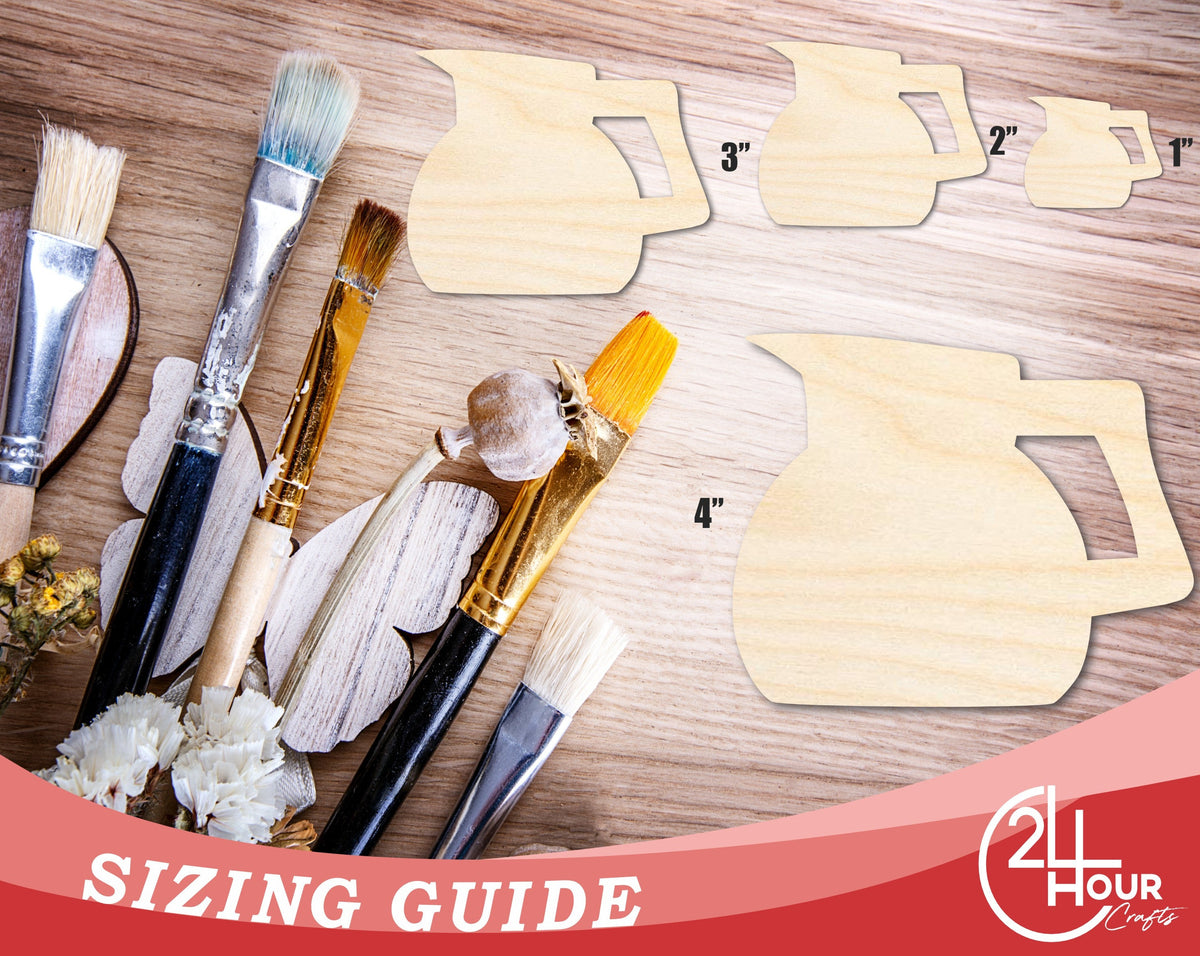 Unfinished Coffee Pot Shape | Craft Cutout | up to 36" DIY – 24 Hour Crafts