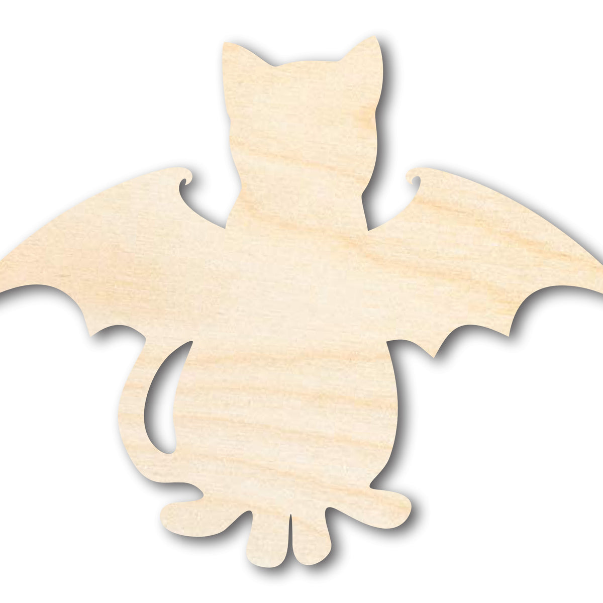 Unfinished Wood Bat Cat Shape | DIY Halloween Cat Craft Cutout | up to ...
