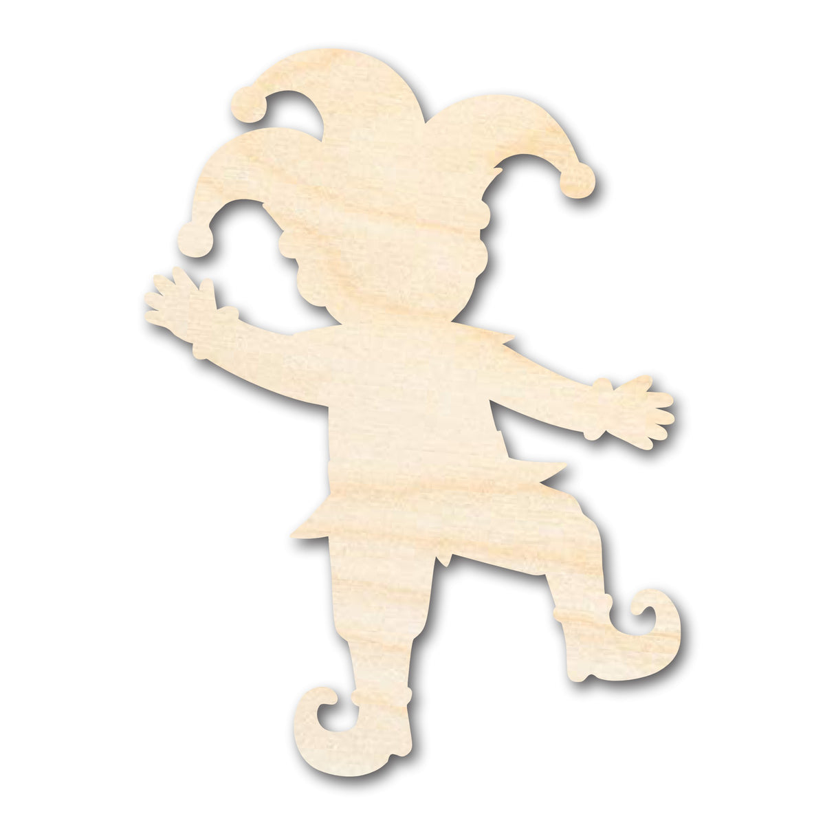 Unfinished Wood Dancing Jester Silhouette | Mardi Gras | DIY Craft Cut ...