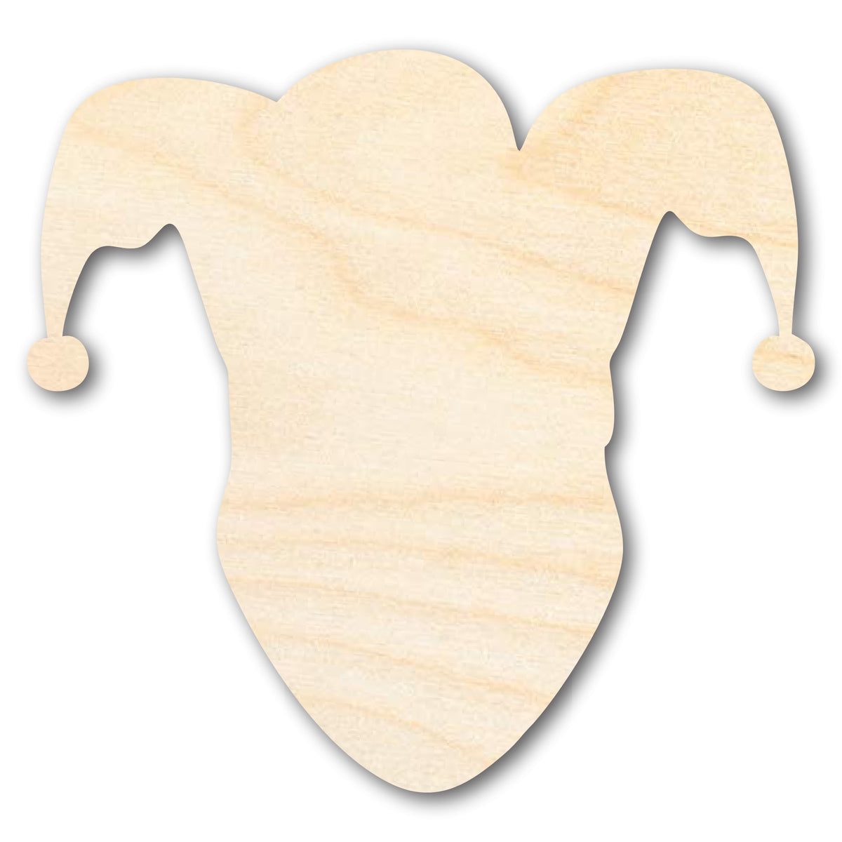 Unfinished Wood Jester Head Shape | Mardi Gras | DIY Craft Cutout | up ...