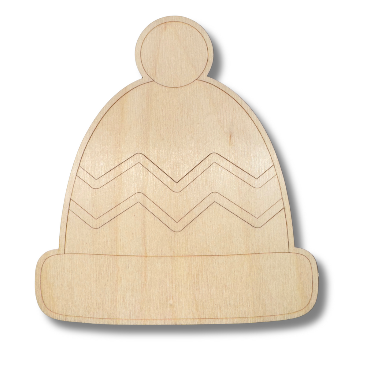 Unfinished Wood Etched Beanie Shape | Paint By Line Crafts | up to 30 ...