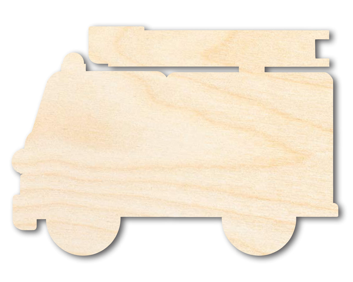 Unfinished Cartoon Fire Truck Shape | DIY Craft Cutout | up to 46" DIY ...