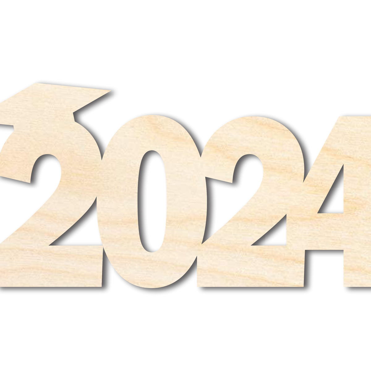 Unfinished 2024 Graduation Shape | DIY Craft Cutout | up to 46" DIY ...