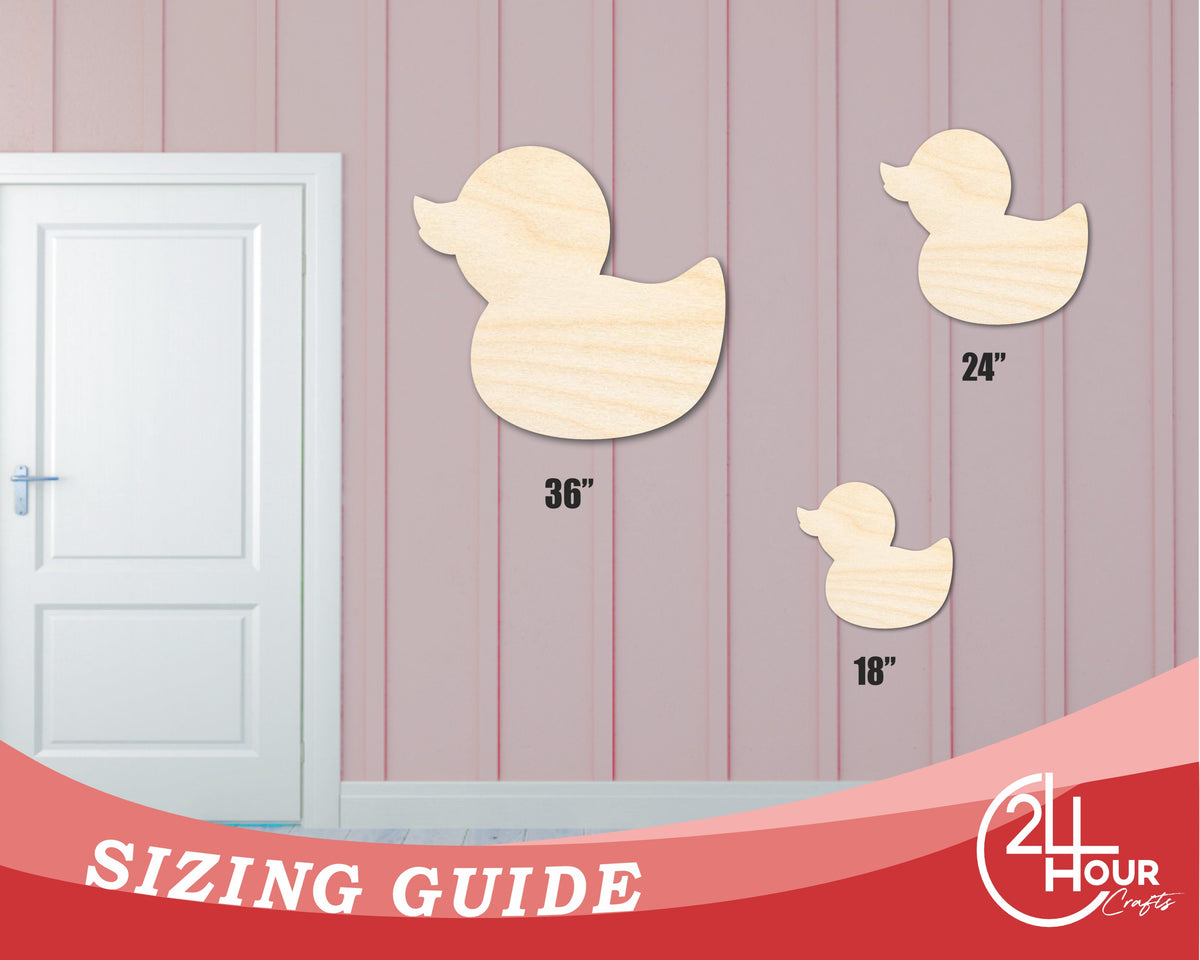 Bigger Better | Unfinished Wood Cute Rubber Duck Shape | DIY Craft Cut ...