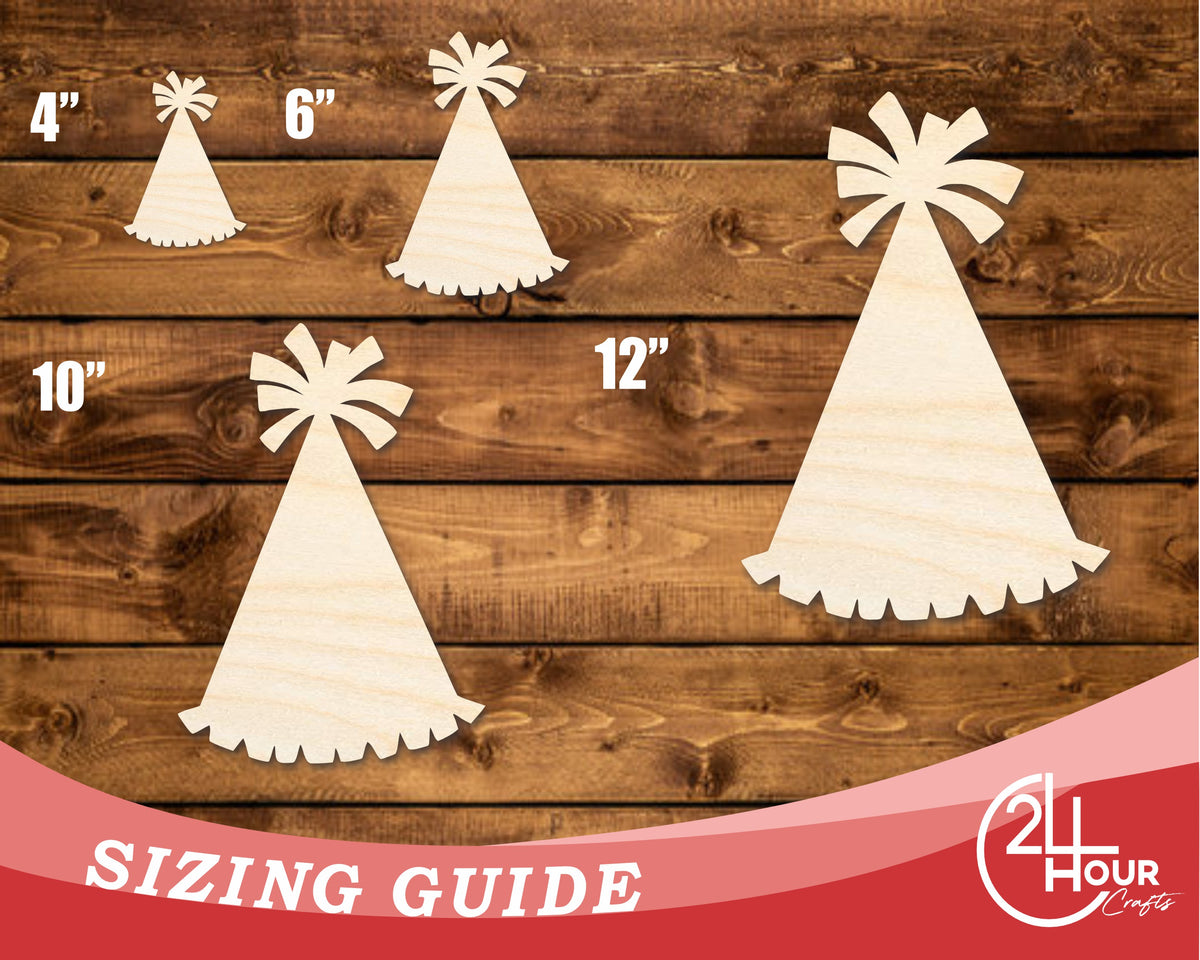 Unfinished Wood Party Hat Shape | DIY Craft Cutout | up to 46" DIY – 24 ...