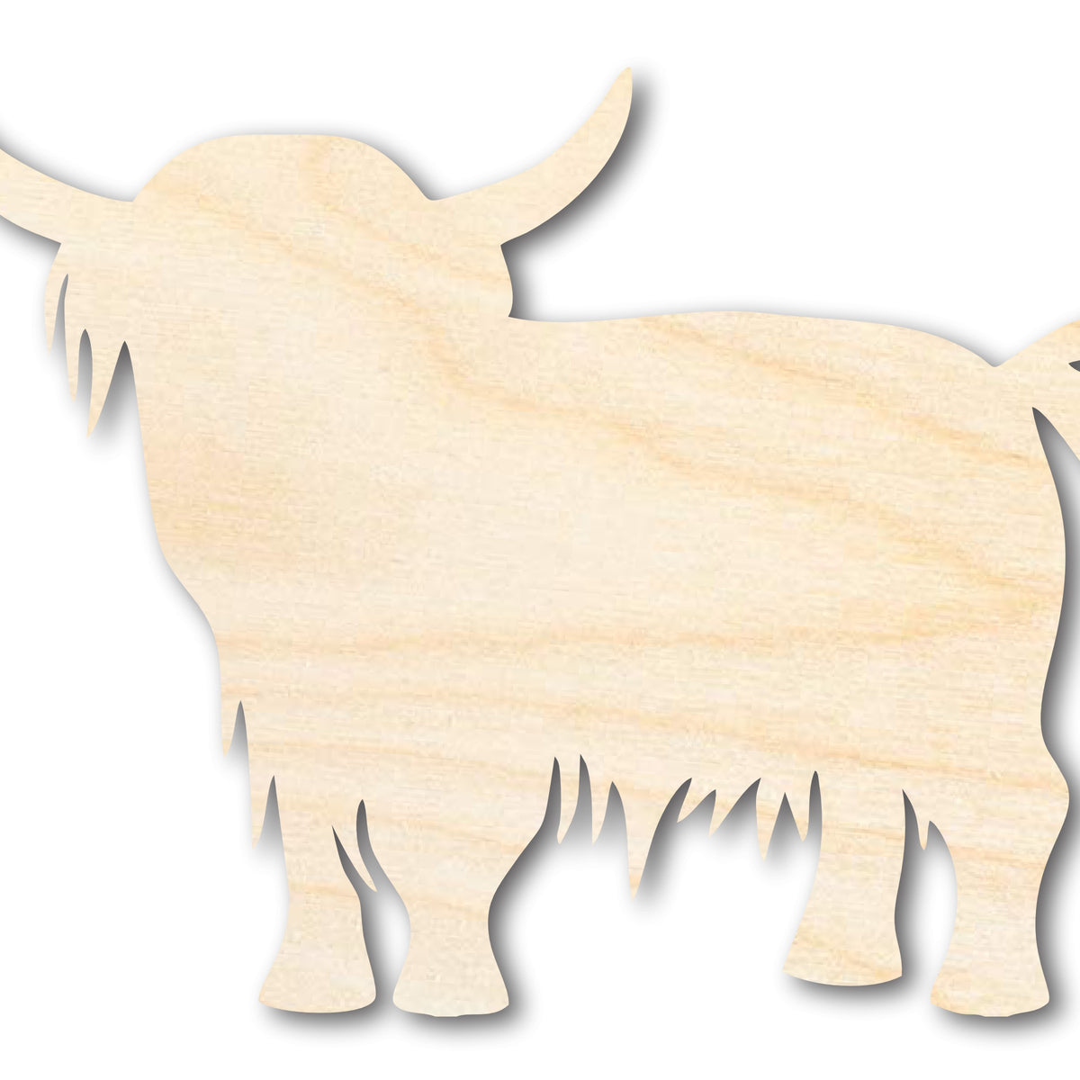 Unfinished Wood Highland Cow Shape | DIY Craft Cutout | up to 46" DIY ...