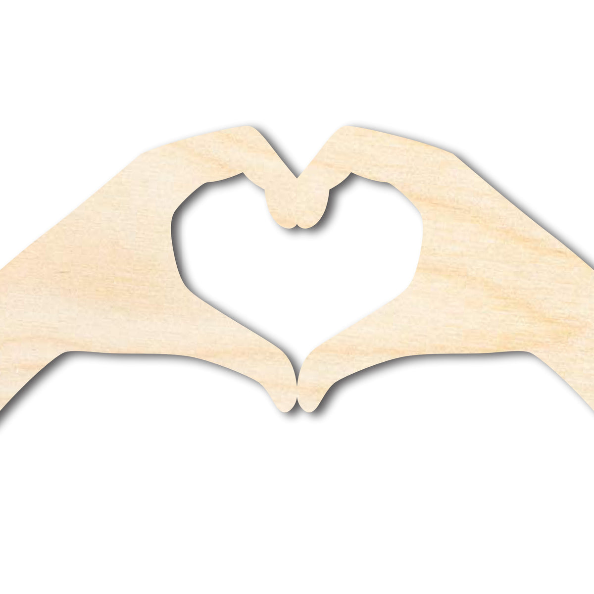 Unfinished Wood Heart Hands Shape | DIY Craft Cutout | up to 46" DIY ...