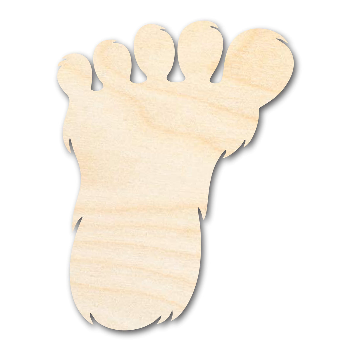 Unfinished Wood Bigfoot Print Shape | DIY Craft Cutout | up to 46" DIY ...