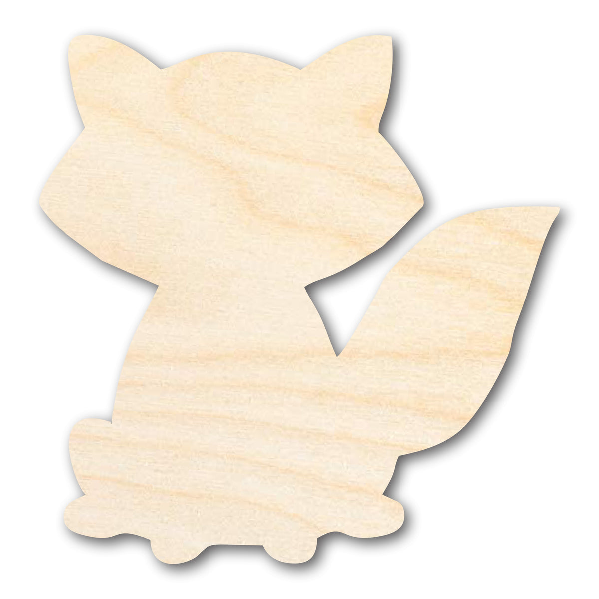 Unfinished Wood Cute Fox Shape | DIY Craft Cutout | up to 46" DIY – 24 ...