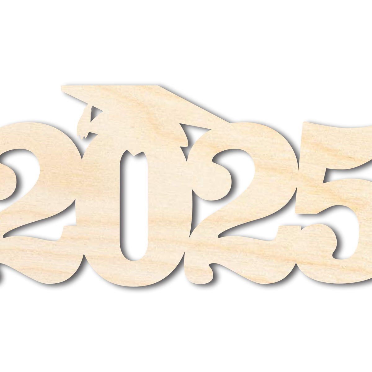 Unfinished Wood 2025 Grad Shape | DIY Craft Cutout | up to 46" DIY – 24 ...