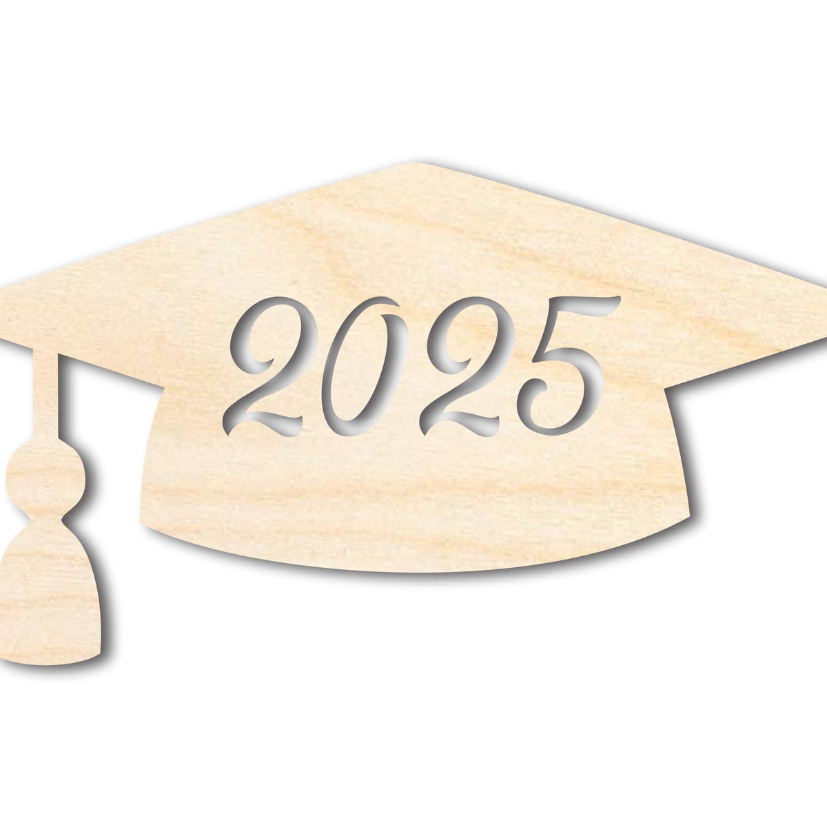 Unfinished Wood 2025 Grad Cap Shape | DIY Craft Cutout | up to 46" DIY ...
