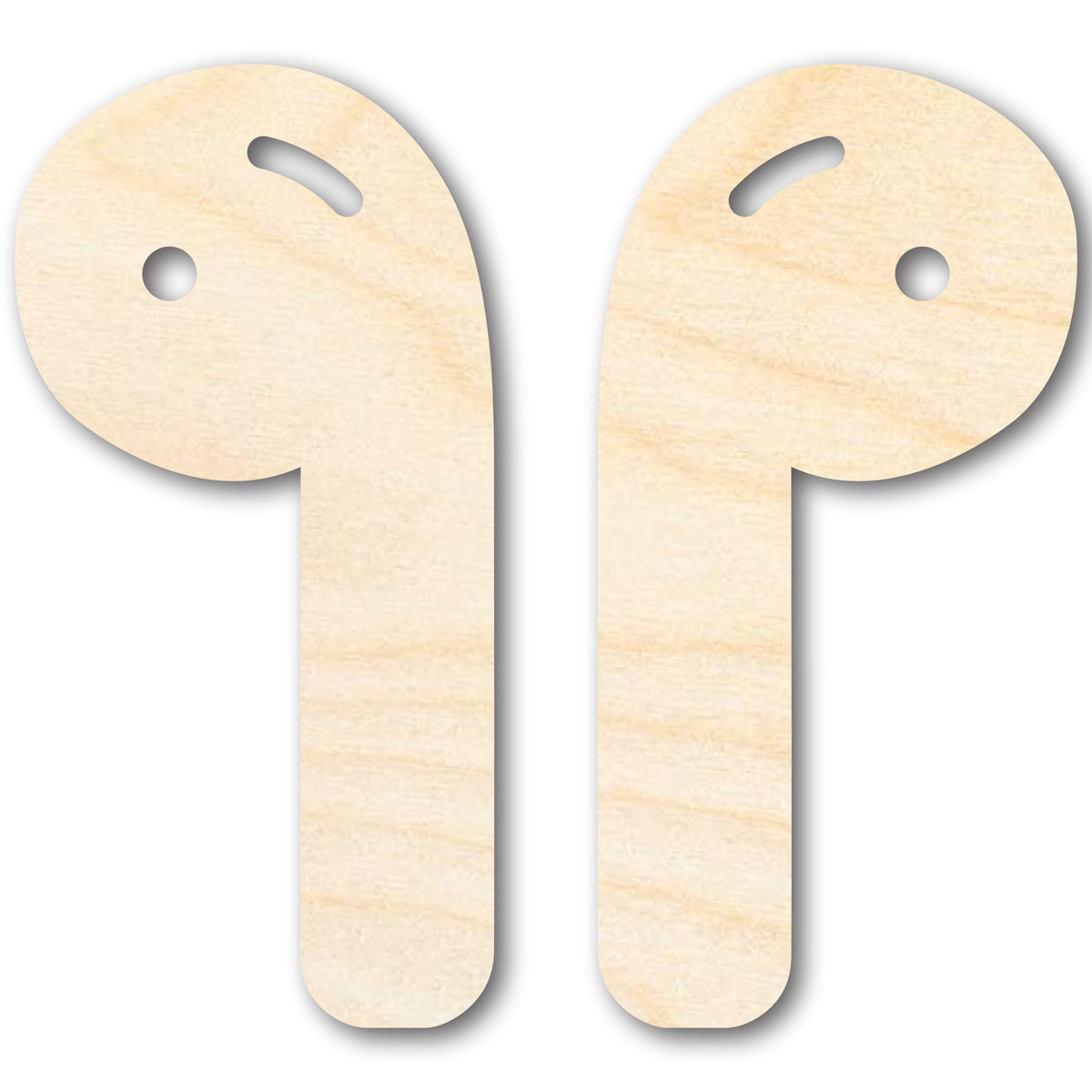Unfinished Wood Earbuds Shape | DIY Craft Cutout | up to 46" DIY – 24 ...