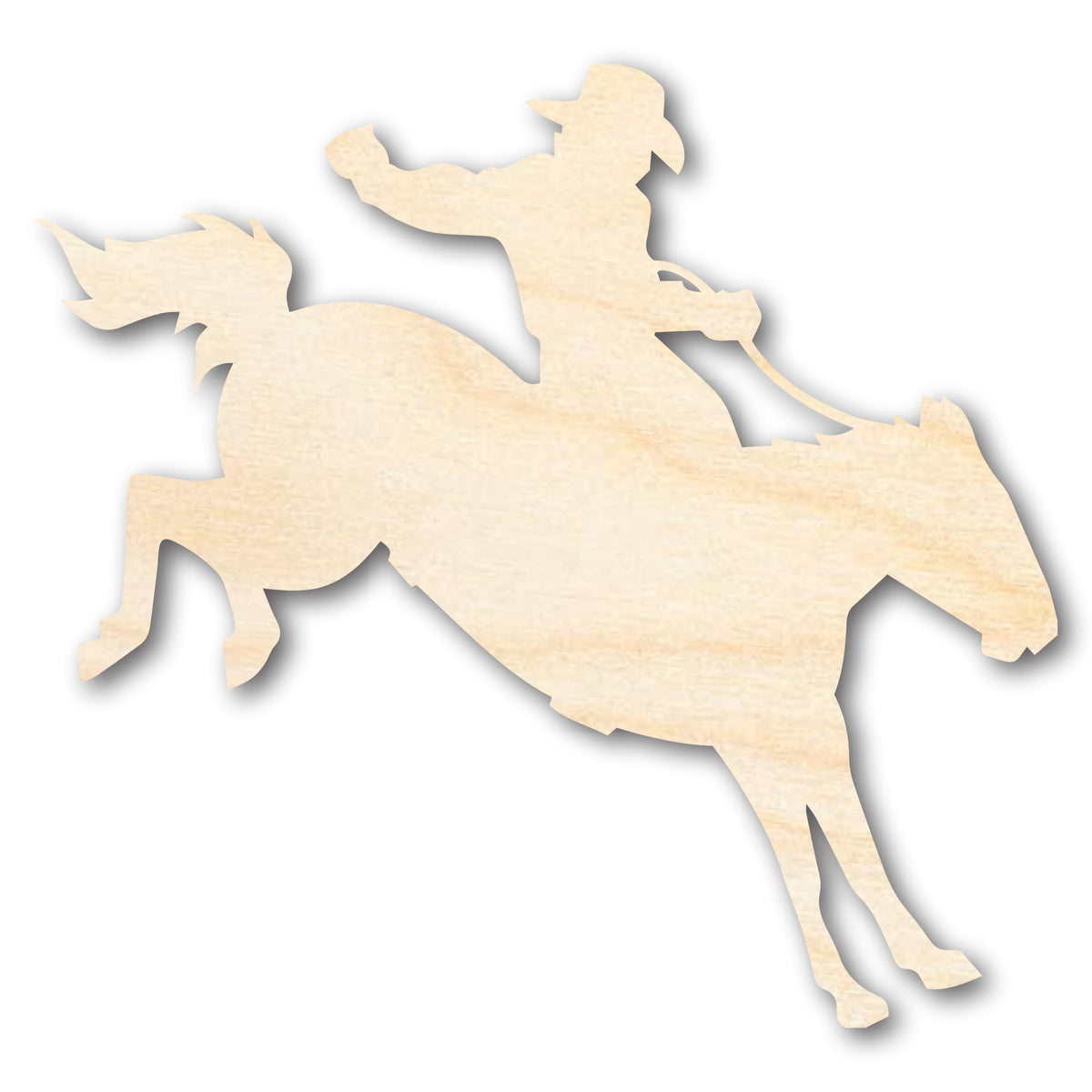 Unfinished Wood Rodeo Cowboy Shape | DIY Craft Cutout | up to 46" DIY ...