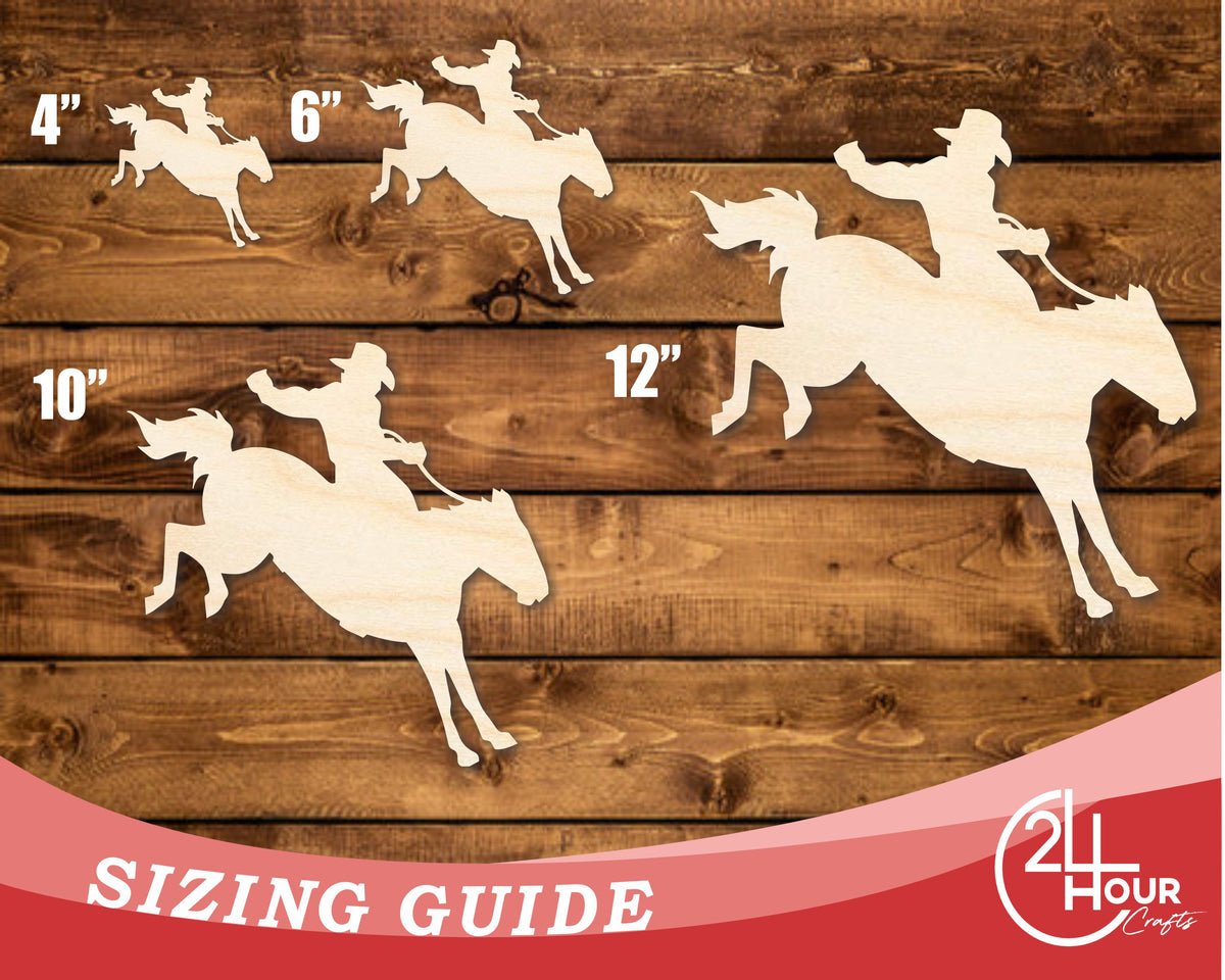 Unfinished Wood Rodeo Cowboy Shape | DIY Craft Cutout | up to 46" DIY ...