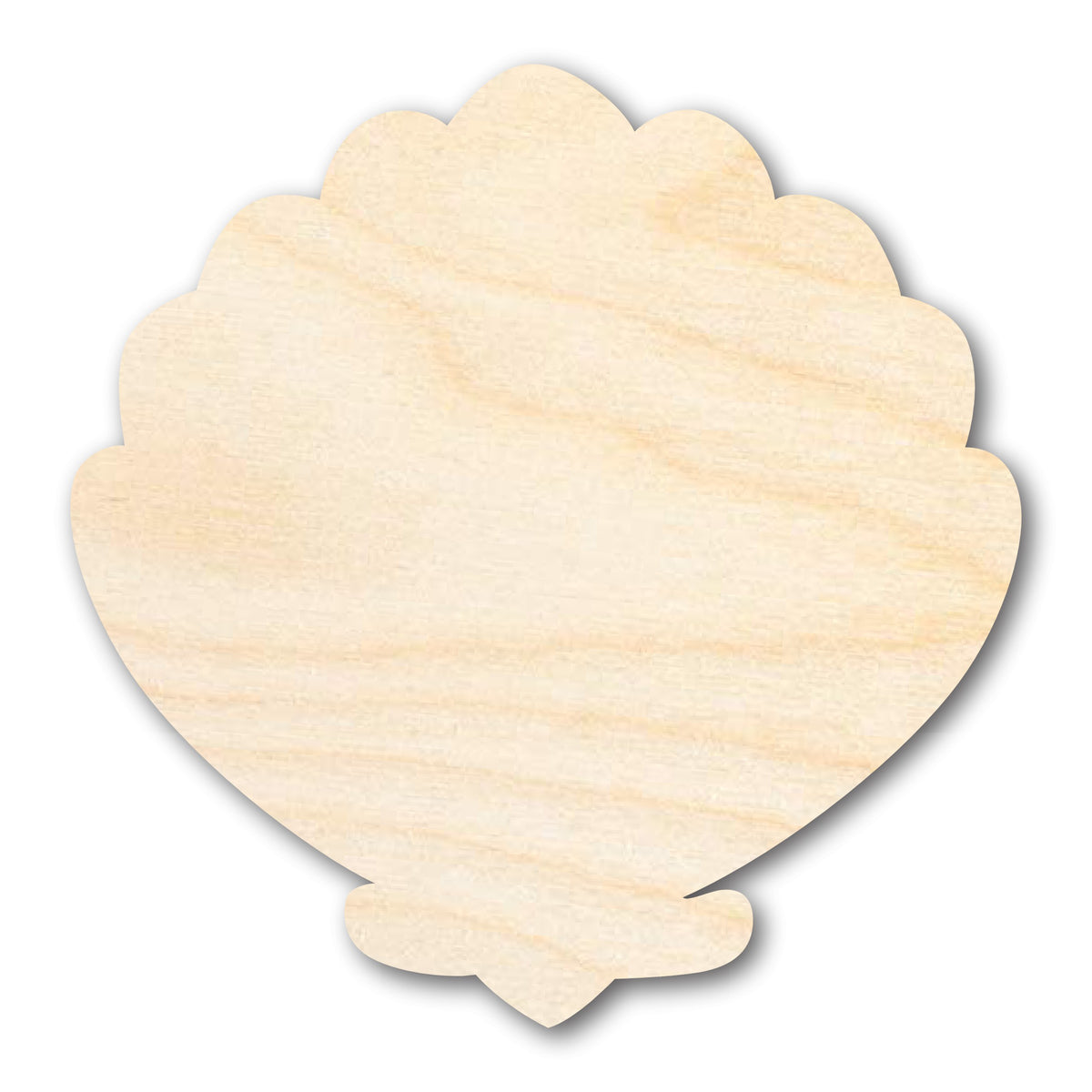 Unfinished Wood Clam Sea Shell Shape | DIY Craft Cutout | up to 46" DI ...