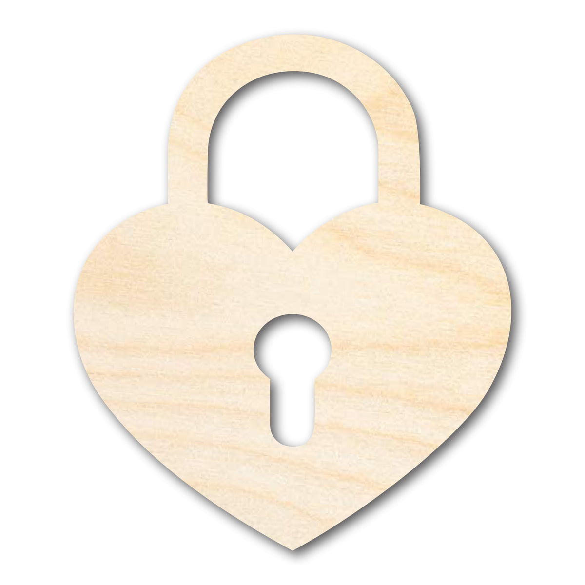 Unfinished Wood Heart Lock Shape | DIY Craft Cutout | up to 46" DIY ...