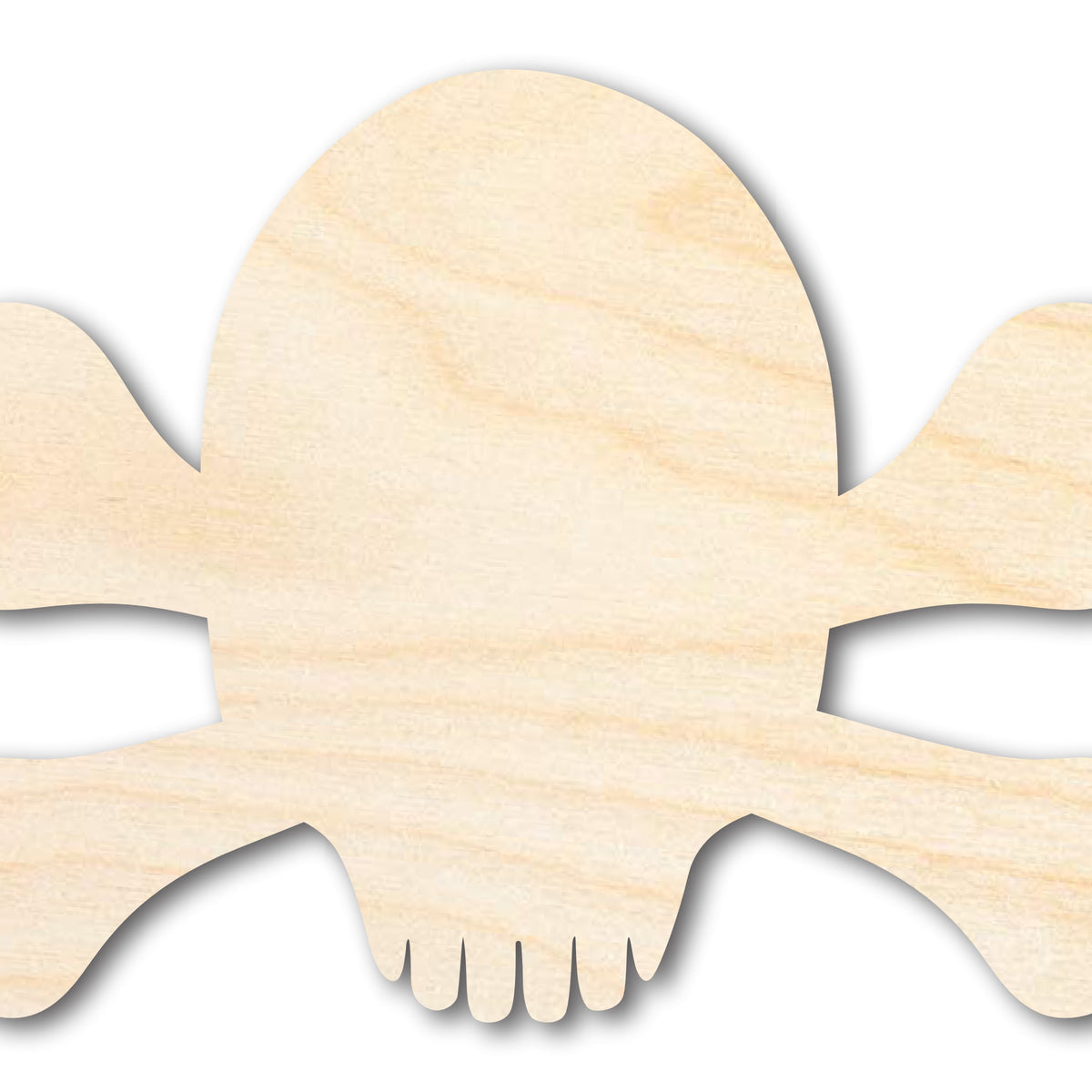 Unfinished Wood Skull and Bones Shape | DIY Craft Cutout | up to 46" D ...