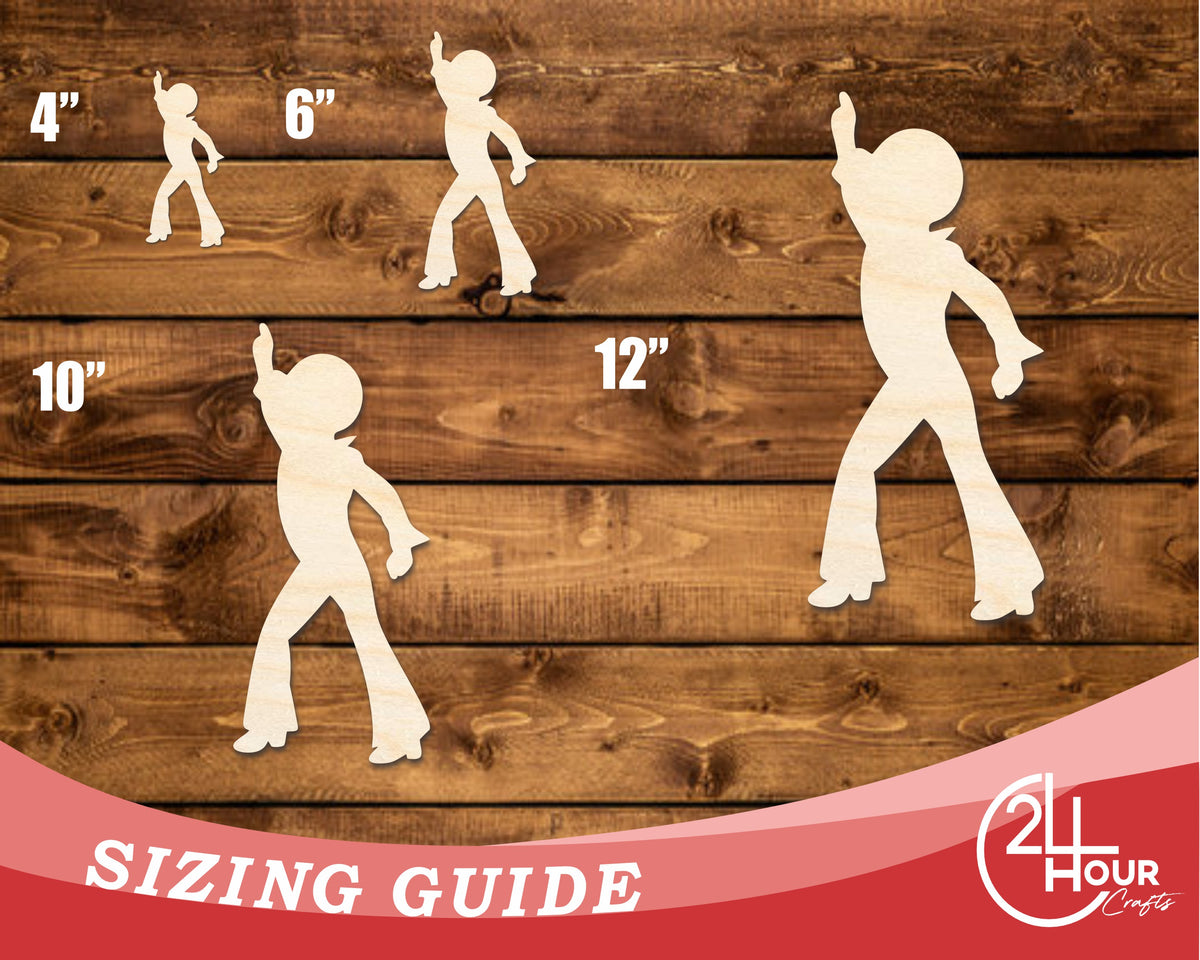 Unfinished Wood Disco Man Shape | DIY Craft Cutout | up to 46" DIY – 24 ...