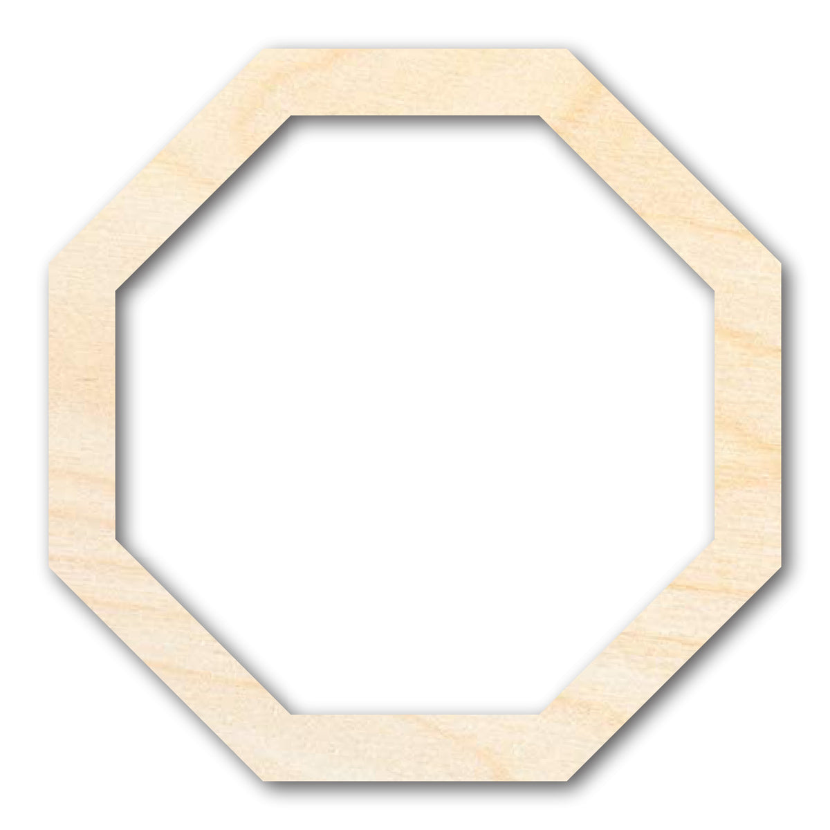 Unfinished Wood Octagon Outline Shape | DIY Craft Cutout | up to 46" D ...