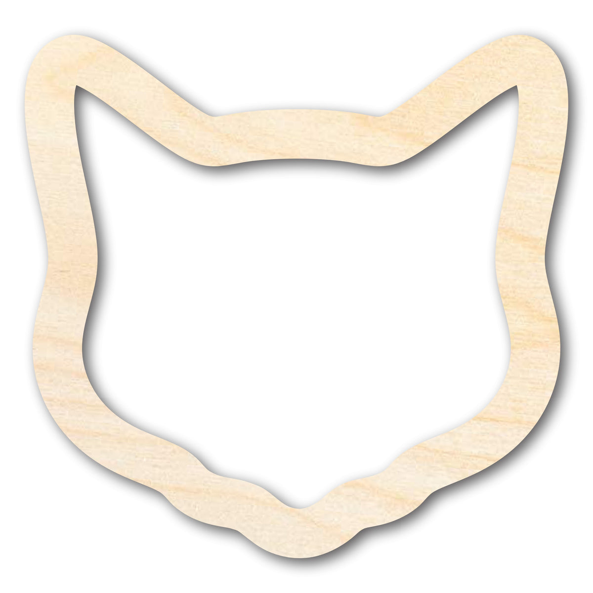 Unfinished Wood Cat Head Outline Shape | DIY Craft Cutout | up to 46 ...