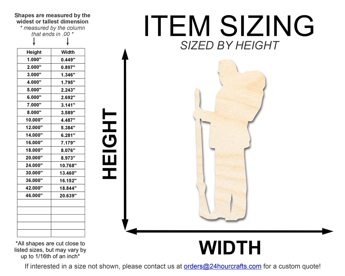 Unfinished Wood War Soldier Shape | DIY Craft Cutout | up to 46" DIY ...
