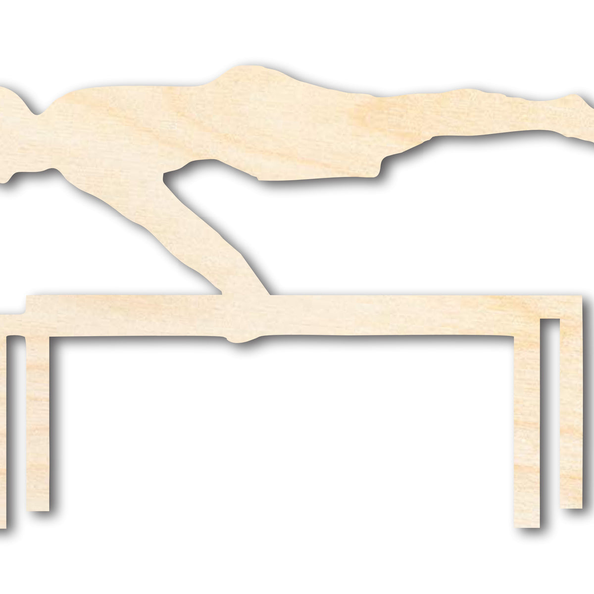 Unfinished Wood Gymnast Parallel Beam Shape | DIY Craft Cutout | up to ...