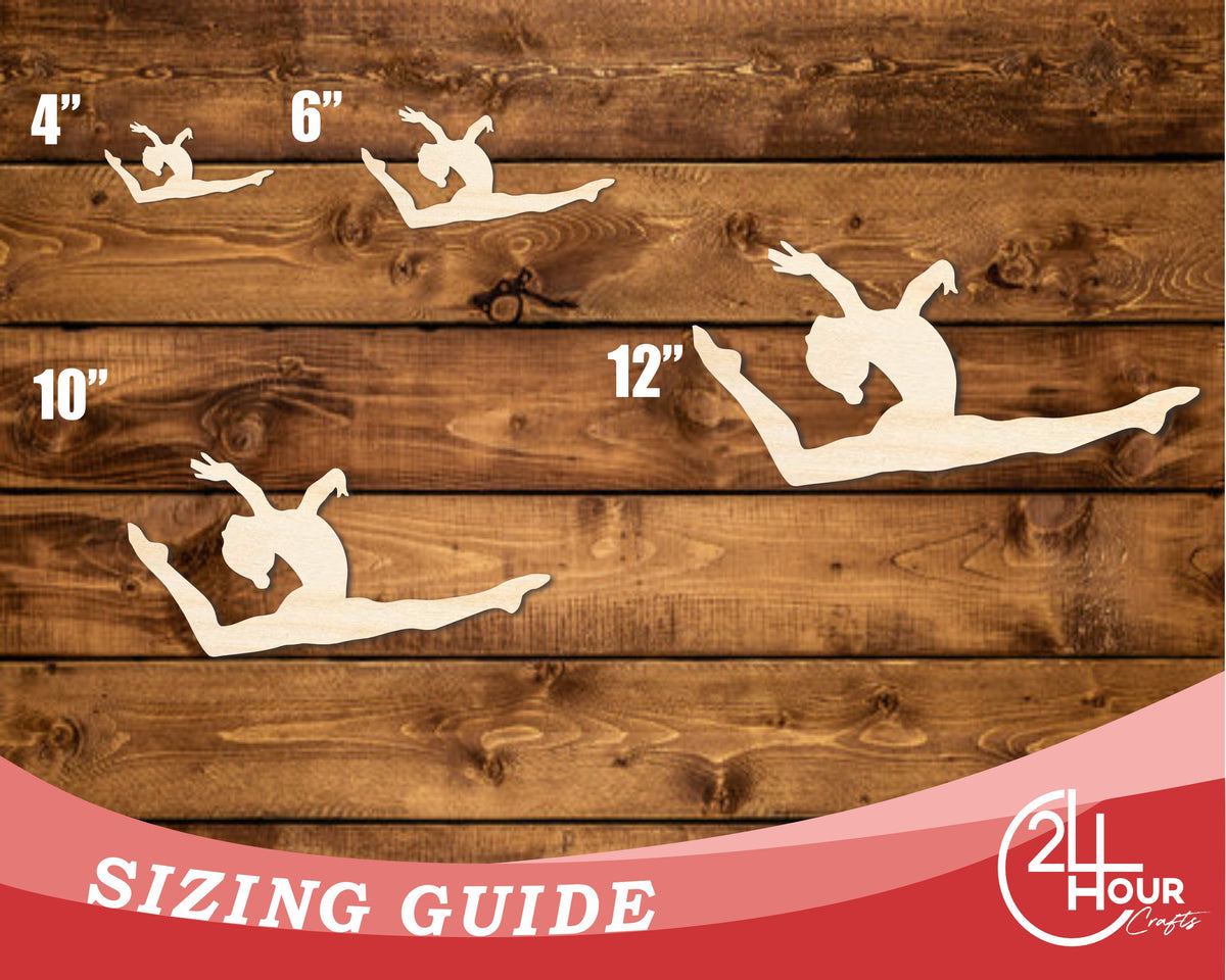 Unfinished Wood Gymnast Leap Shape | DIY Craft Cutout | up to 46" DIY ...