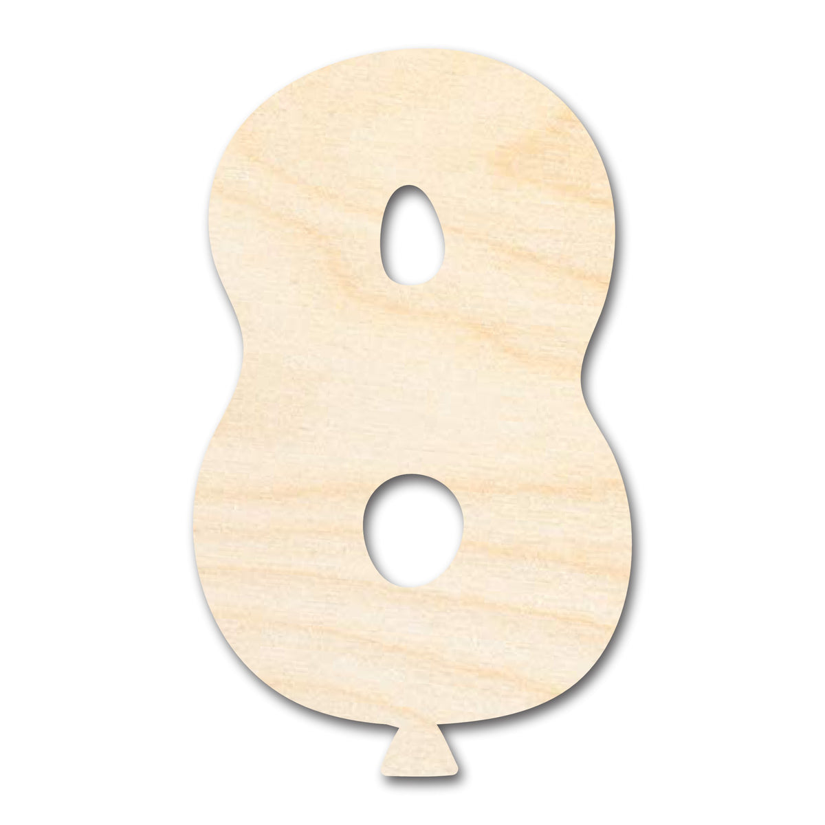 Unfinished Wood Balloon Number 8 Shape | DIY Craft Cutout | up to 46 ...