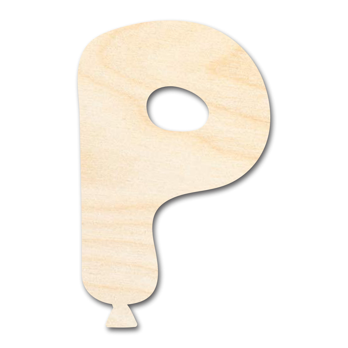 Unfinished Wood Balloon Letter P Shape | DIY Craft Cutout | up to 46 ...