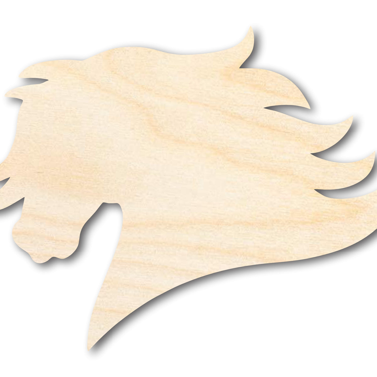 Unfinished Wood Mustang Mascot Shape | DIY Craft Cutout | up to 46" DI ...