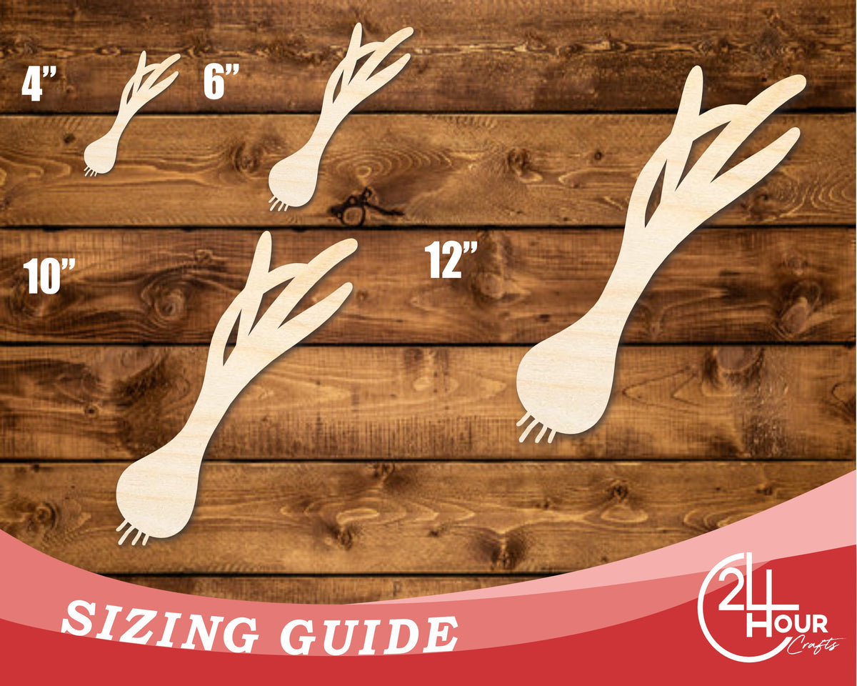 Unfinished Wood Green Onion Shape | DIY Craft Cutout | up to 46" DIY ...