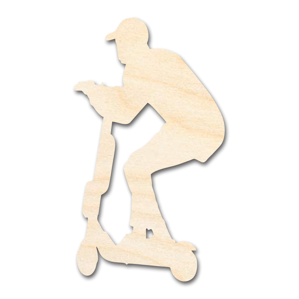 Unfinished Wood Riding Scooter Shape | DIY Craft Cutout | up to 46" DI ...