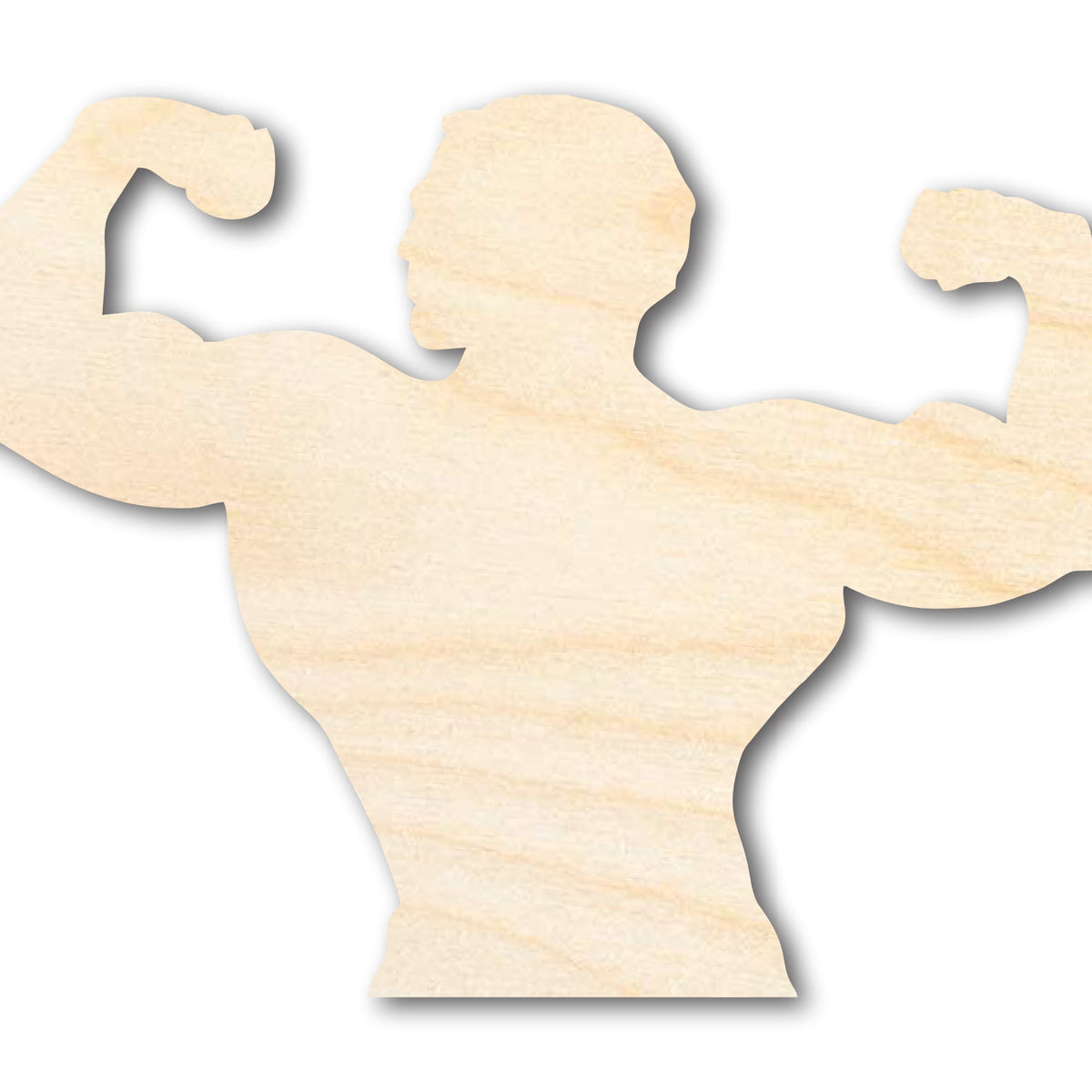 Unfinished Wood Muscle Man Shape | DIY Craft Cutout | up to 46" DIY ...