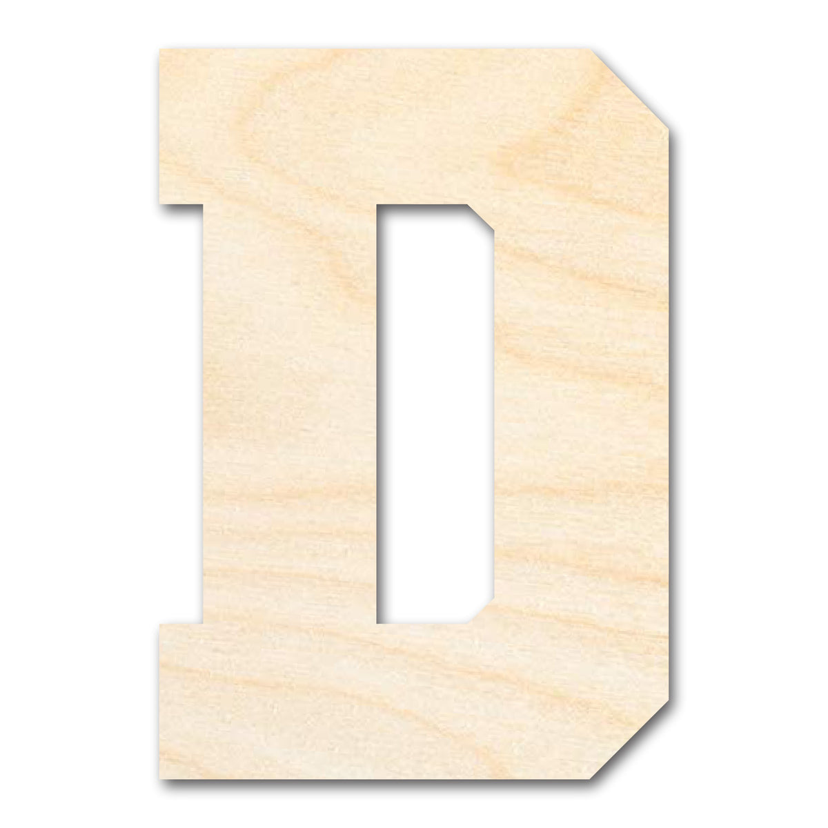 Unfinished Wood Varsity Team Font - D Shape | DIY Craft Cutout | up to ...