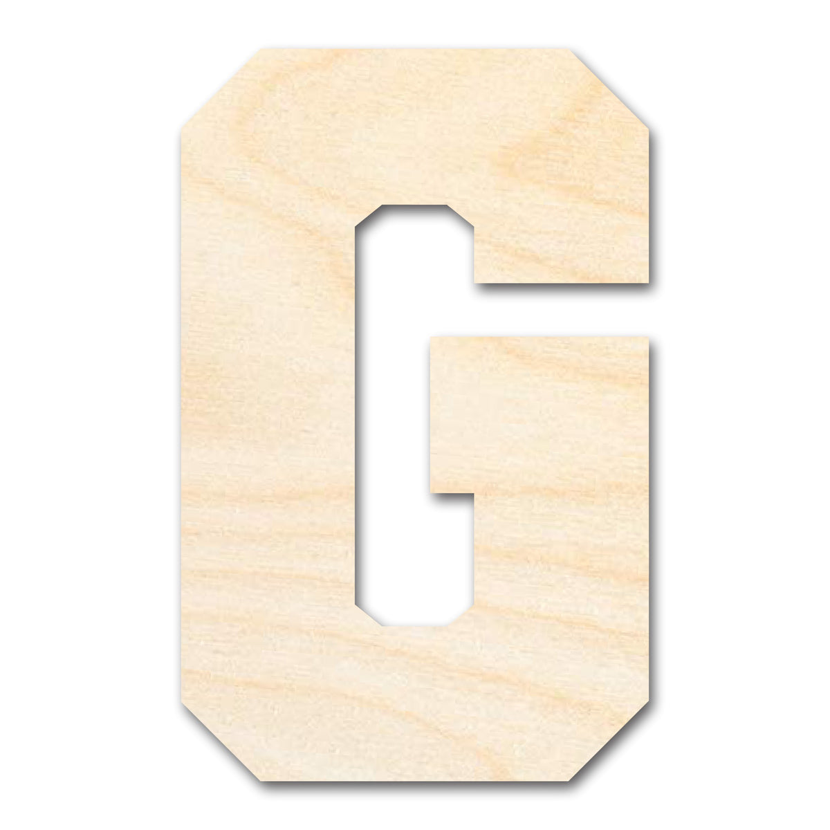 Unfinished Wood Varsity Team Font - G Shape | DIY Craft Cutout | up to ...